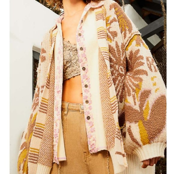 POL | Sweaters | 876 Pol Floral Berber Knit Cardigan Sweater | Poshmark